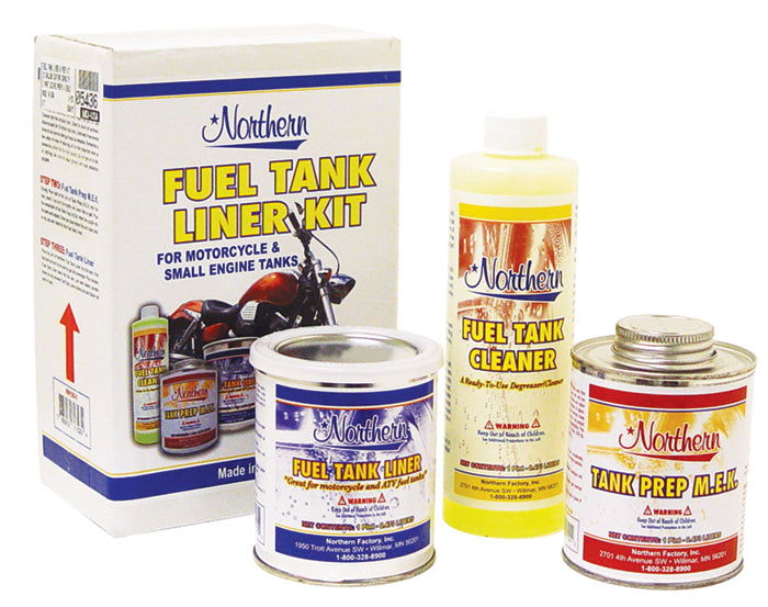 Fuel Tank Liner and Prep Kit 6 Gallon Coating Capacity 3 Part, Cleans ...