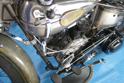 Chrome Tank Hand Shifter Control Kit EL 1936/1940 FL 1941/1946 UL 1936/ ...