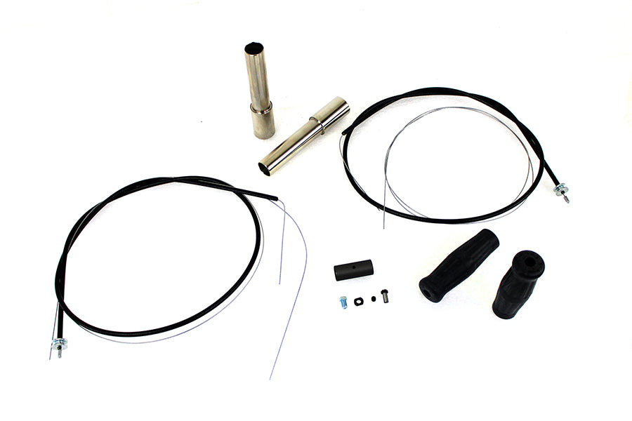 Throttle And Spark Cable Spiral Kit Nickel Plated|Widowmakers Boneyard ...